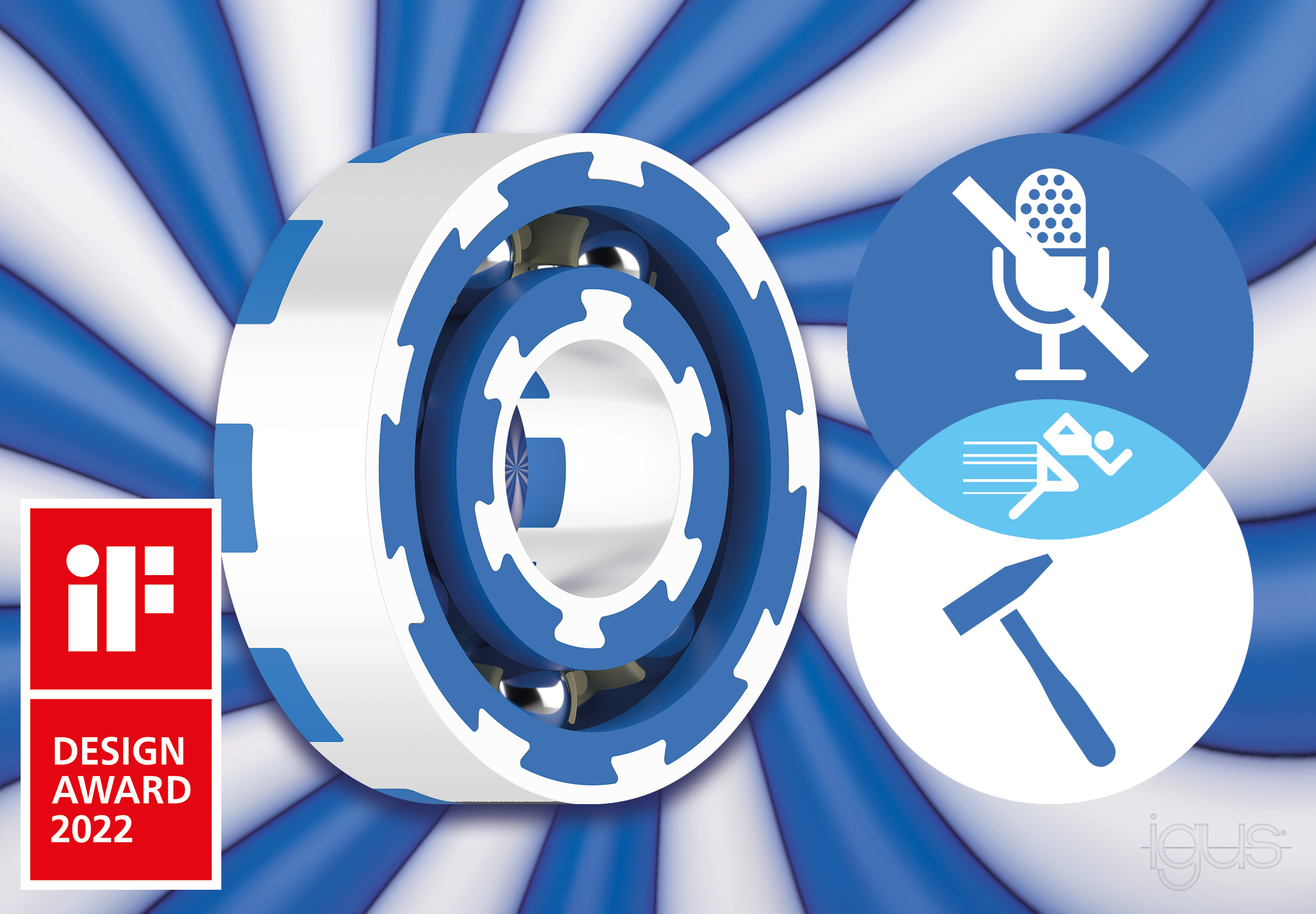 igus新推出一款非常耐磨且运行安静的双组件滚珠轴承 – 易格斯新闻技术资讯